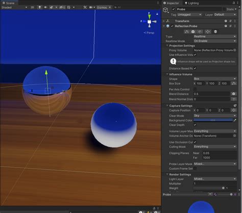 Reflection Probe Not Affecting Geometry Unity Engine Unity Discussions