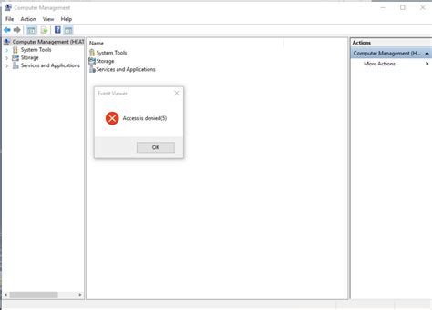 Access Denied 5 When Trying To Event Viewer Remote Computer Windows