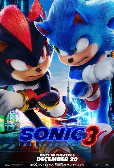 Sonic And Shadow Face Off On New Sonic The Hedgehog 3 Poster