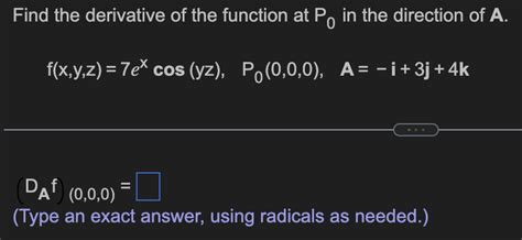 Solved Find The Derivative Of The Function At P In The Chegg
