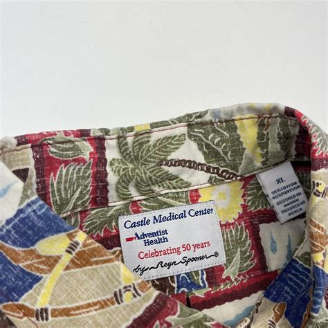 Rare Reyn Spooner Xl Castle Medical Center 50th Anniv Gem