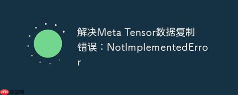 解决meta Tensor数据复制错误：notimplementederror Python教程 Php中文网