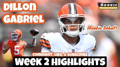 Dillon Gabriel Rookie Debut 🦴 Dillon Gabriel Rookie Highlights Youtube