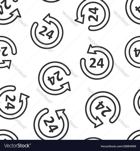 Clock Icon In Flat Style Watch On White Isolated Vector Image