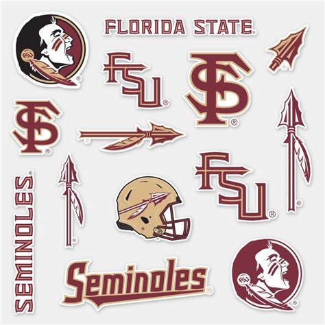 Fsu Florida State Seminoles Logos Sticker Artofit