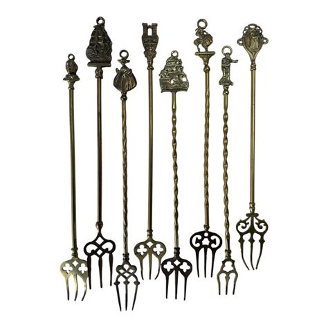 English Brass Toasting Forks Set Of 8 Chairish