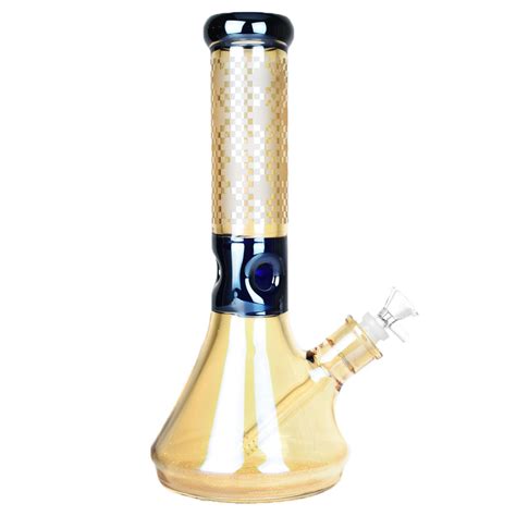 Mandala Secret Iridescent Etched Bong Inhalco