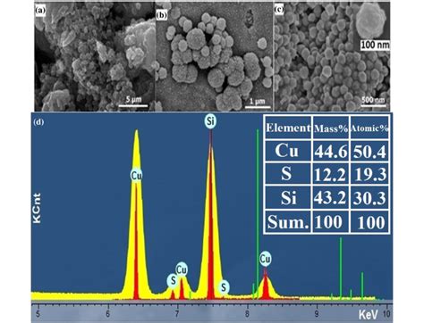 Fe Sem Micrographs Of A The Prepared Nano Structured Thinfilm Of Cus
