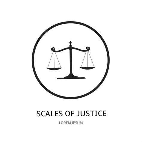 Scales Of Justice Icon Illustration Sign For Logo Stock Vector 20672380 Vector Art At Vecteezy