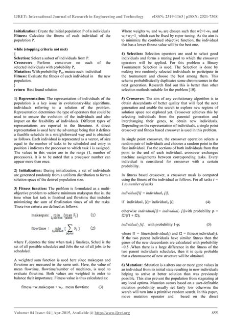A Customized Task Scheduling In Cloud Using Genetic Algorithm Pdf