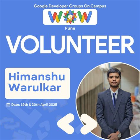 Gdgwow Wow2025 Gdgoc Techcommunity Wowpune Volunteerjourney