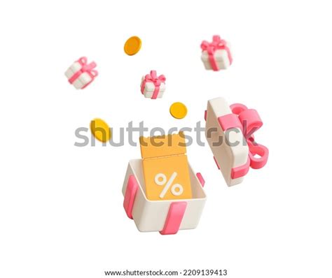 3d 오픈 기프트 박스 우유색에는 분홍색 스톡 일러스트 2209139413 Shutterstock