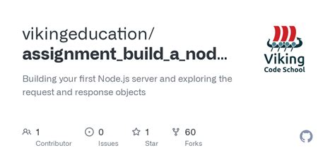 Github Vikingeducationassignmentbuildanodejsserver Building Your First Nodejs Server