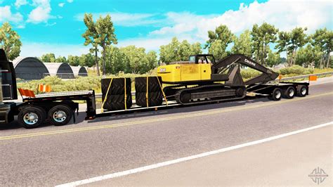 Low Sweep With The Load Of The Excavator For American Truck Simulator