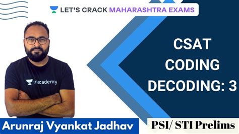 Csat Mpsc Pre Paper L Csat Coding Decoding 3 L Mpsc 20202021 L Arunraj