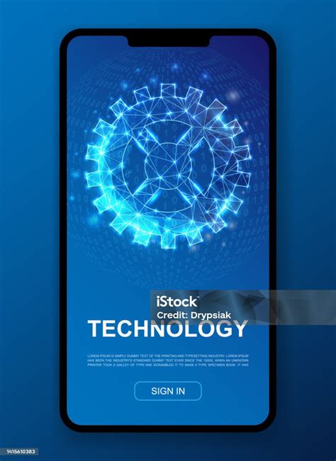 Ui Ux 디자인 템플릿에 대한 기어 3d 다각형 기호 모바일 앱 페이지 디자인을 위한 로우 폴리 기어 휠 일러스트레이션 산업