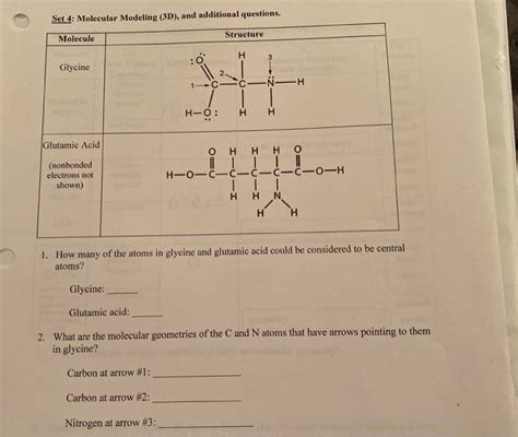 Solved Set 4 Molecular Modeling 3d And Additional