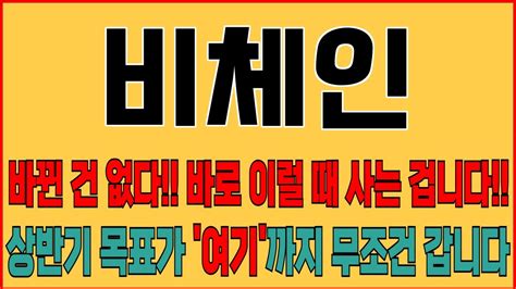 코인 비체인 비체인 코인분석 목표가 도달의 결정적인 순간을 잡아라 Youtube