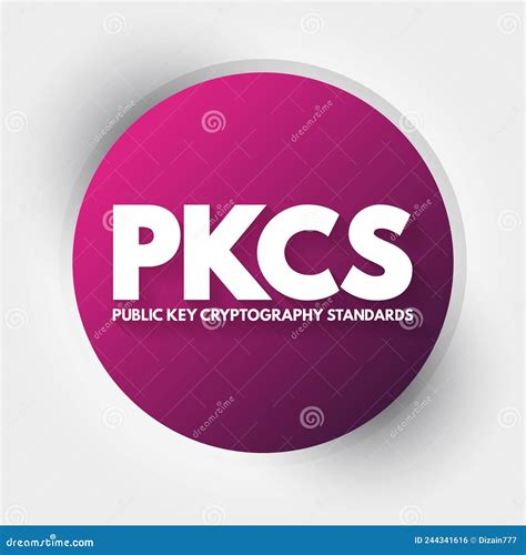 Pkcs Public Key Cryptography Standards Acronym Technology Concept Background Stock