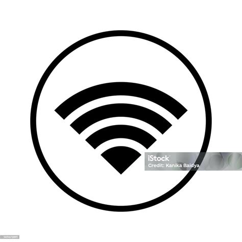 Wireless Network Wifi Icon Black Vector Design Stock Illustration Download Image Now