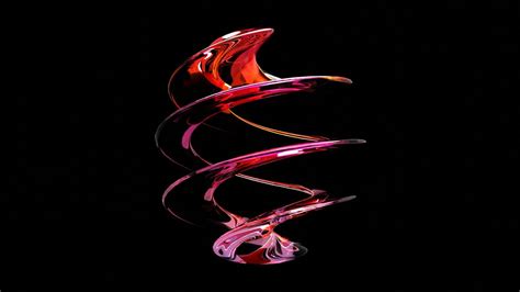 Mesmerizing 3d Render Looping Animated Glass Like Liquids Swirling And Spinning In Colorful
