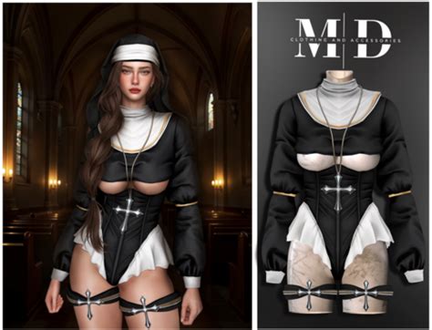 ⚰️ Sexy Nun Costume With Molded Body⚰️ Clothing Loverslab