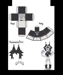 Schelet Minecraft Cube Papercraft Planse De Colorat și Cărți în Pdf