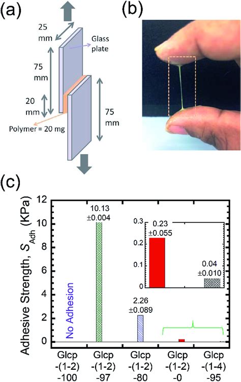 A Adhesion Testing Geometry To Measure Sadh B A Photograph Of The