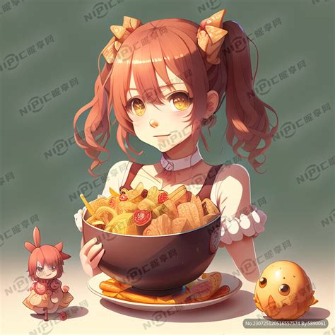 Ai创作图零食 二次元 昵图网