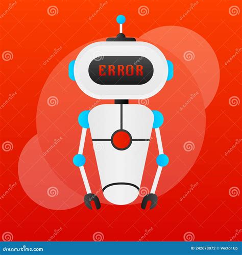 Error Chatbot Glyph Icon Silhouette Symbol Talkbot With Error In