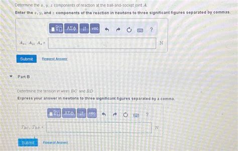 Solved Determine The X Y Z Components Of Reaction At The Chegg