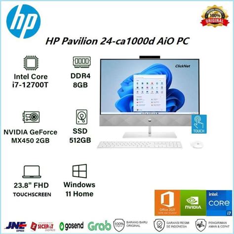 Jual Hp Pc Aio Pavilion Ca D I T Gb Gb Ssd Mx Gb Touch Di Seller Clicknet