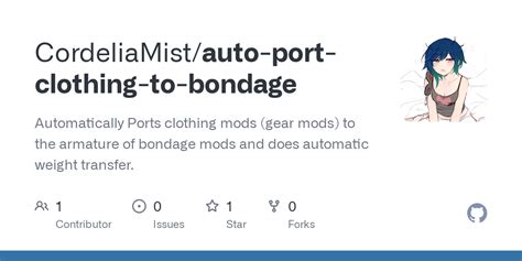 Github Cordeliamistauto Port Clothing To Bondage Automatically