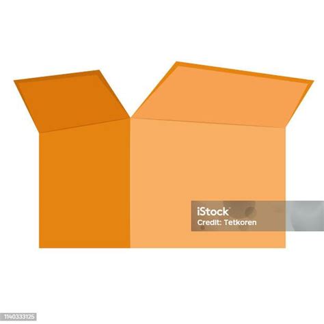 열린 골 판지 상자 팩 고립 된 아이콘 백색 위에서 스톡 벡터 일러스트 나무 상자에 대한 스톡 벡터 아트 및 기타 이미지