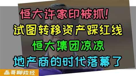 恒大许家印被抓！妄图在美国申请破产转移资产！恒大集团地方资产将被国资收购用于保障交房，中国地产商的时代正式落幕！许家印是如何转移资产的？许家印