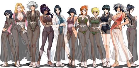 Shihouin Yoruichi Kuchiki Rukia Inoue Orihime Matsumoto Rangiku Sui