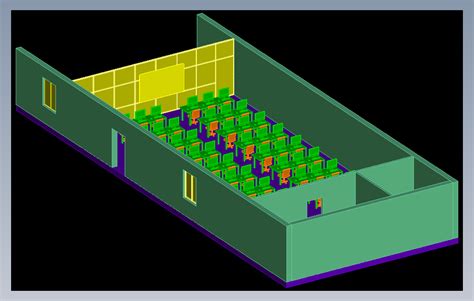 计算机实验室设计 Autocad 模型图纸下载 懒石网