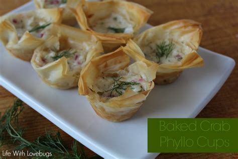 Baked Crab Phyllo Cups Appetizer Life With Lovebugs