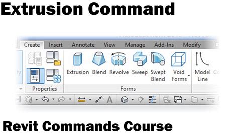 Revit Commands Course Extrusion Youtube
