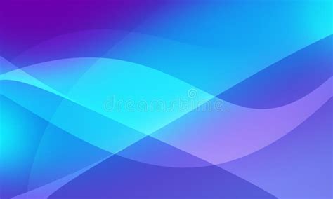 Abstract Violet Blue Color Wave Curves Lines With Gradient Background Stock Illustration
