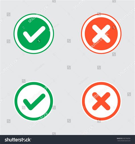 Vector Set Of Flat Design Check Marks Icons Different Variations Of