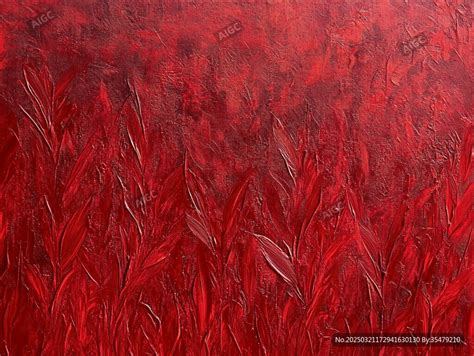 Ai创作图抽象艺术 红色调 油画 纹理 植物形态 单色 情感表达 现代艺术 当代艺术 艺术家签名 画布 艺术印刷品 昵图网