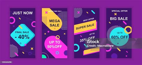 광고 디자인 소셜 네트워크 인스 타 그램 이야기 판매 웹 배너 포스터 온라인 쇼핑 마케팅 프로모션 할인 제품의 표지 세트 현대