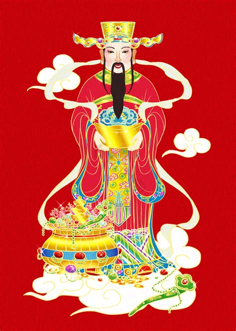 新年财神财神爷财神到png下载 包图网