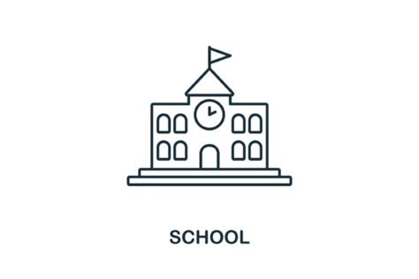 School Icon Graphic By Aimagenarium · Creative Fabrica