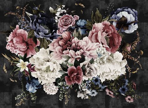 Vintage Pink Flower Wallpaper