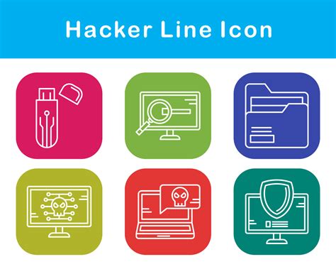 Hacker Vector Icon Set 20655304 Vector Art At Vecteezy