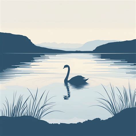 Download Serene Minimalist Lake Royalty Free Stock Illustration Image Pixabay