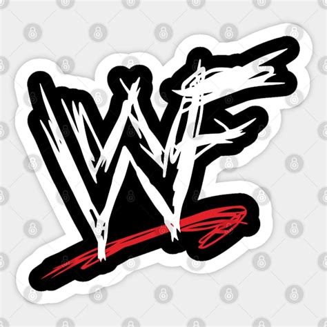 Wwf Attitude Era Logo Wwf Sticker Teepublic