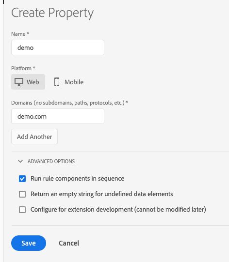 Properties Adobe Data Collection
